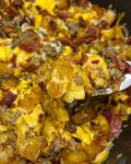 One Pot Breakfast Recipe: Potatoes, Sausage, Scrambled Eggs, and Bacon ...