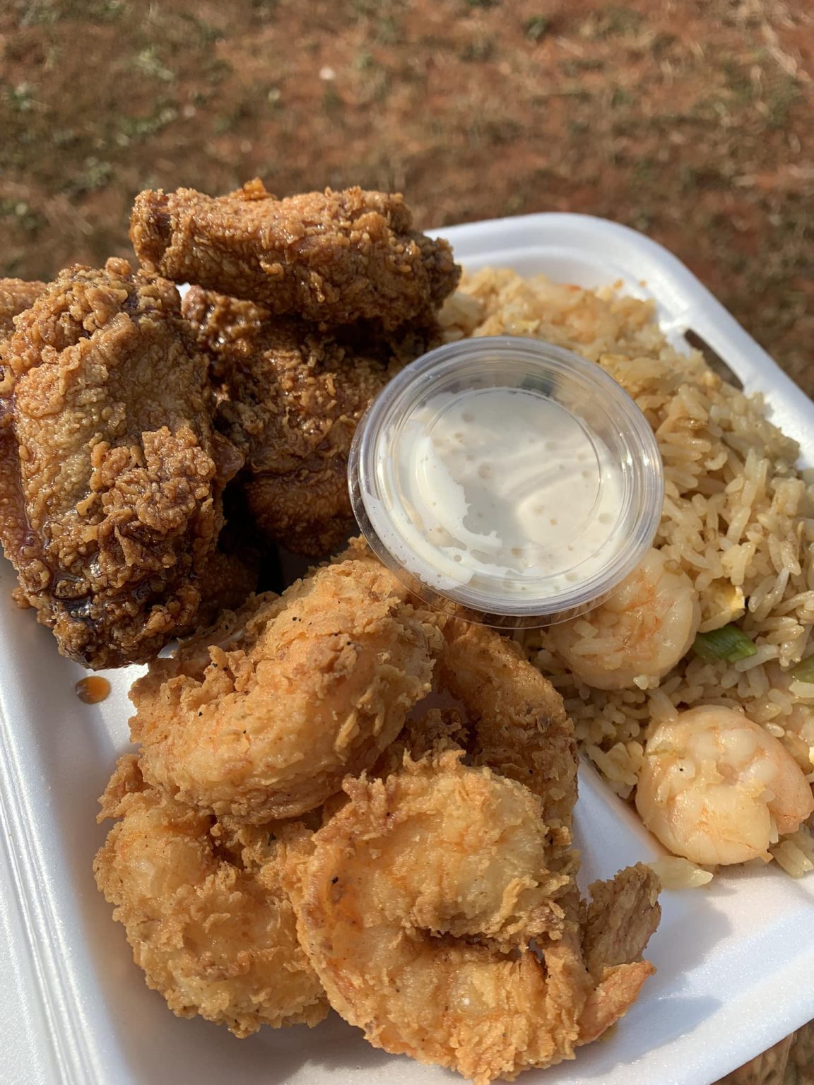 Fried Teriyaki Wings, Jumbo Fried Shrimp, & Shrimp Fried Rice With a ...
