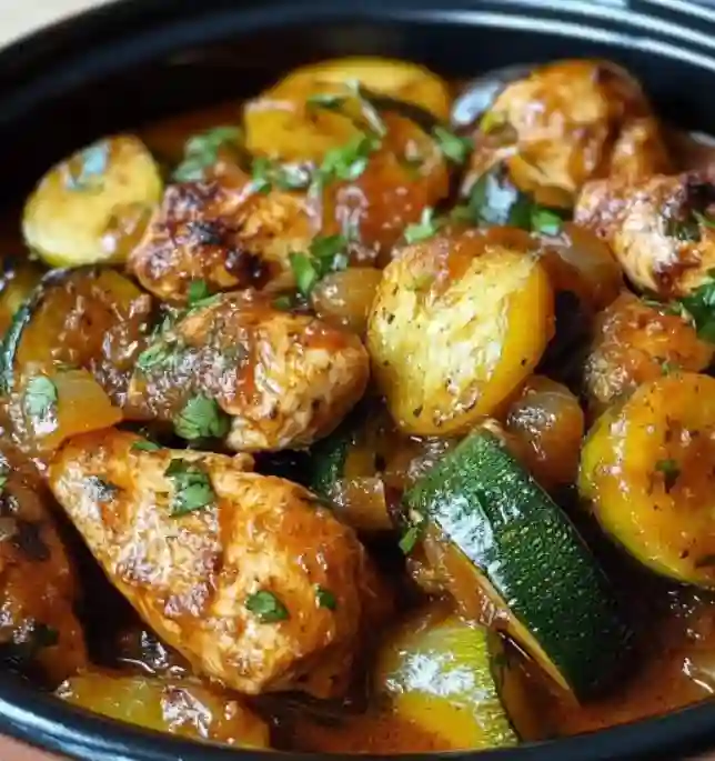 Healthy Chicken Tajine with Zucchini - My Grandma's Pie