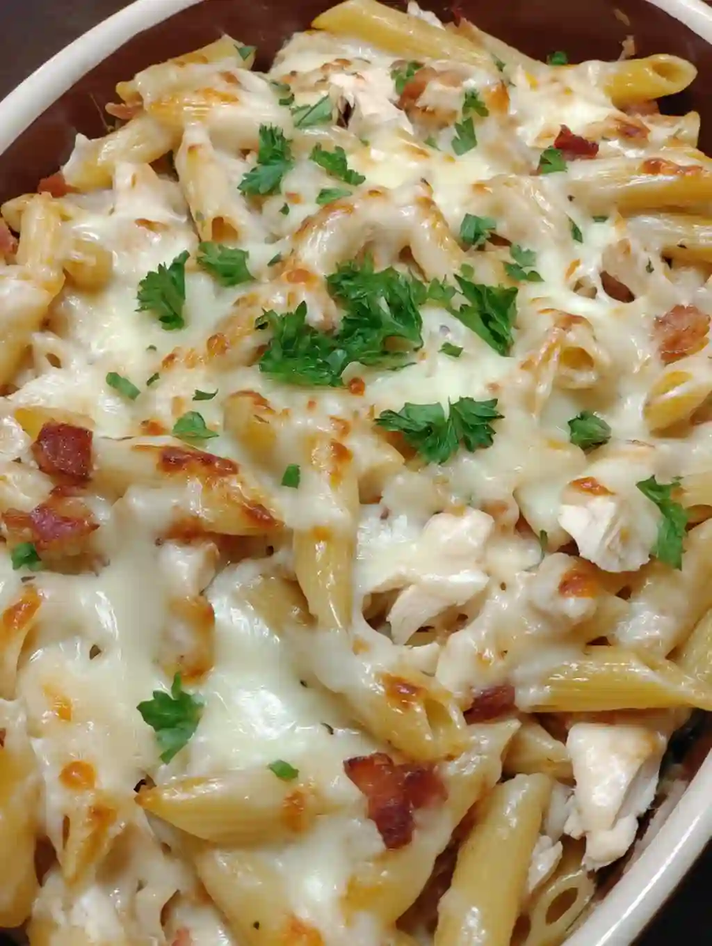 Chicken Bacon Ranch Pasta Bake - My Grandma's Pie