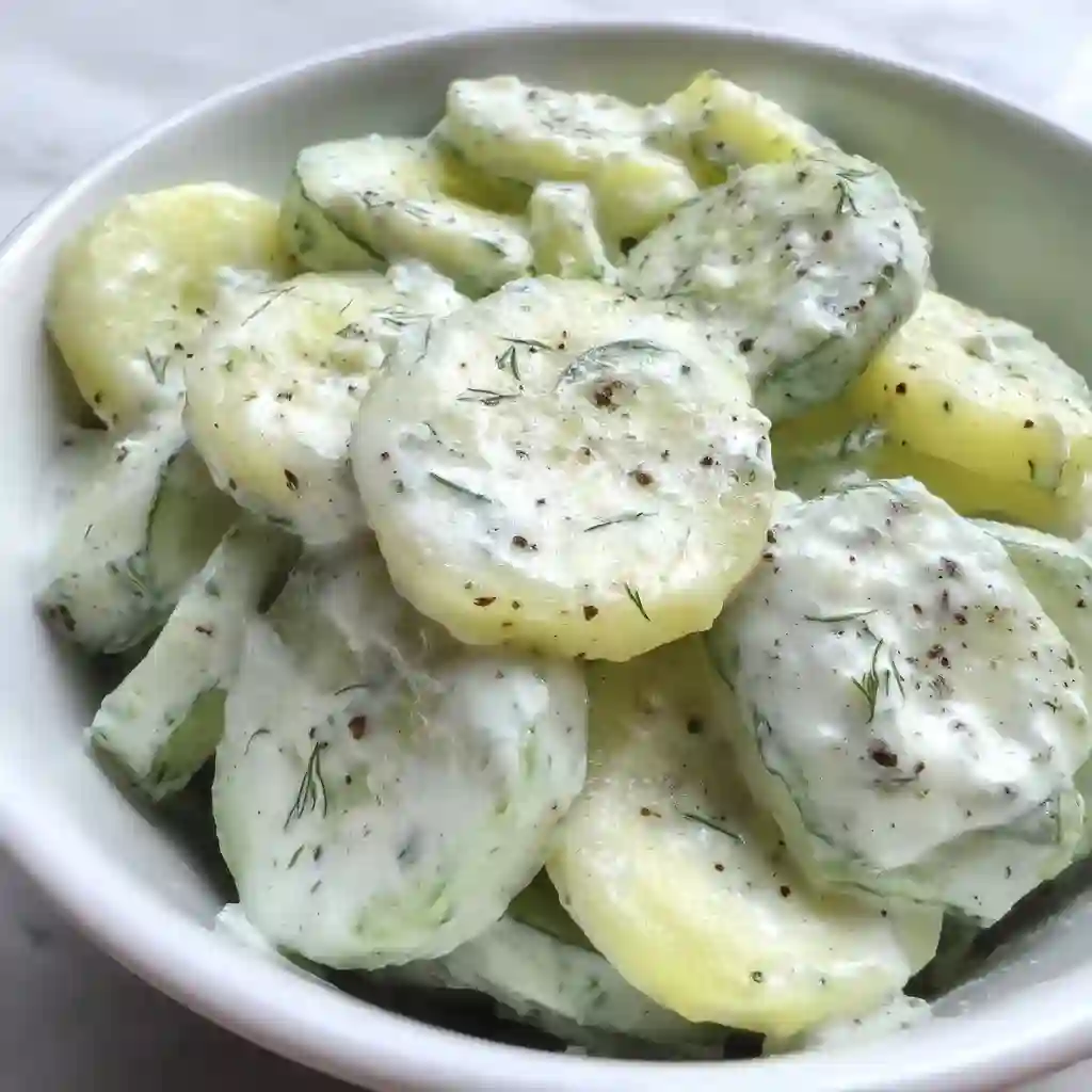 Creamy Cucumber Salad - My Grandma's Pie