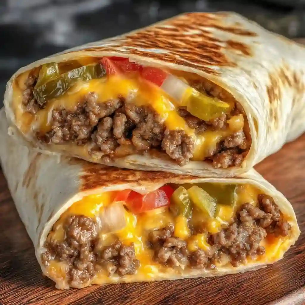 Air Fryer Cheeseburger Wraps - My Grandma's Pie