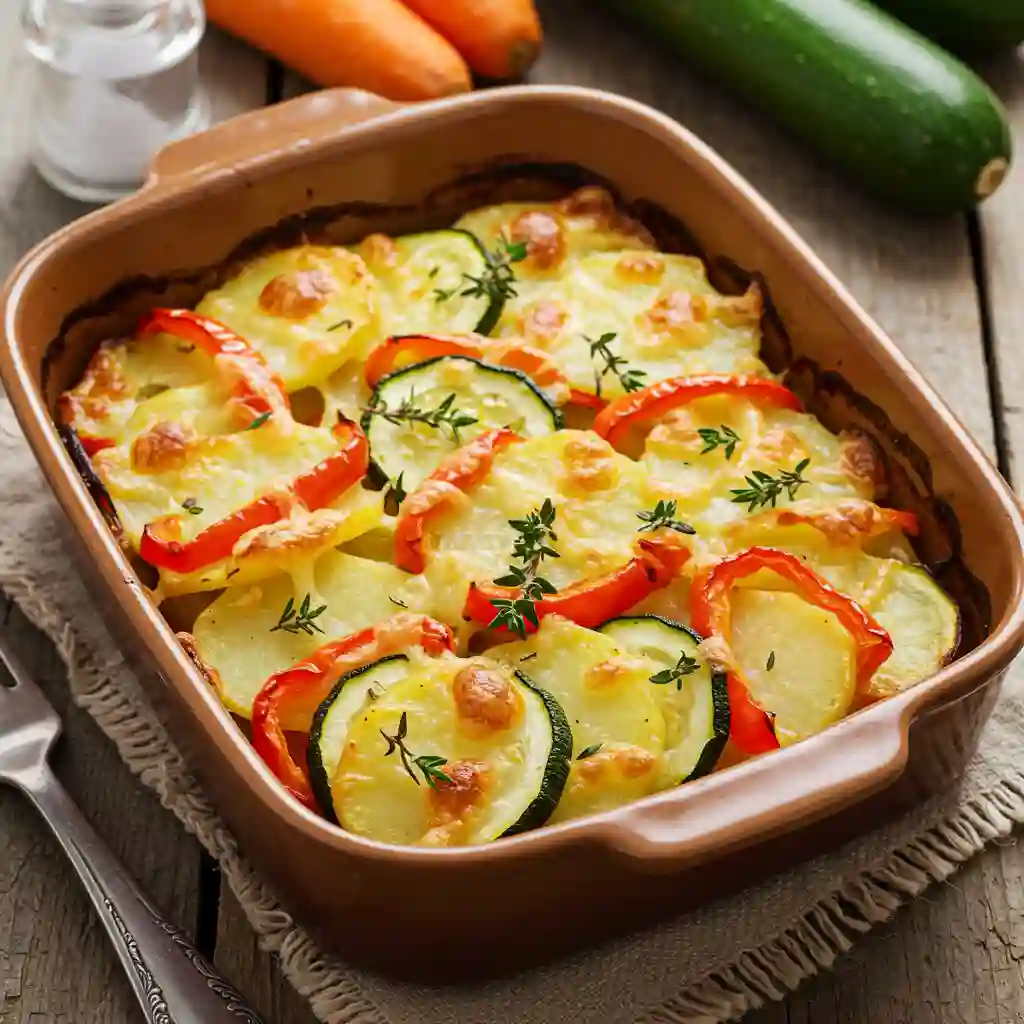 Savory Potato and Vegetable Bake - My Grandma's Pie