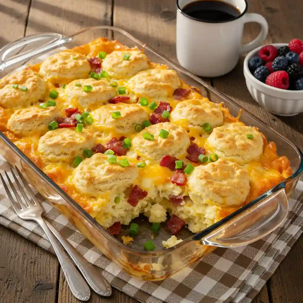 Biscuit Breakfast Casserole - My Grandma's Pie