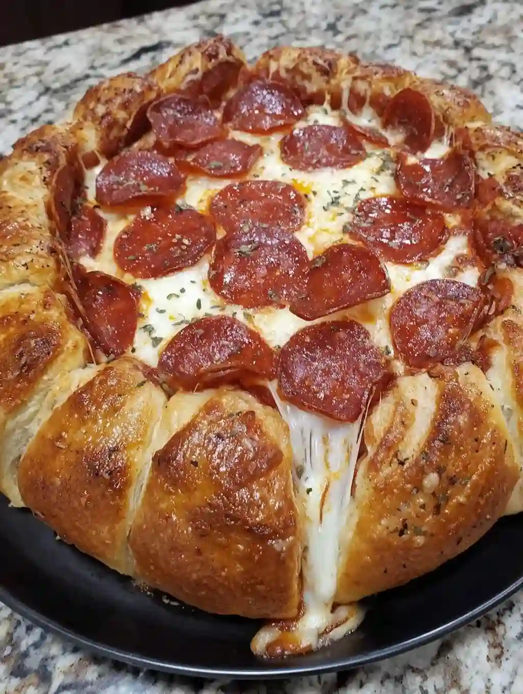 Stuffed Crust Pepperoni Pizza - My Grandma's Pie