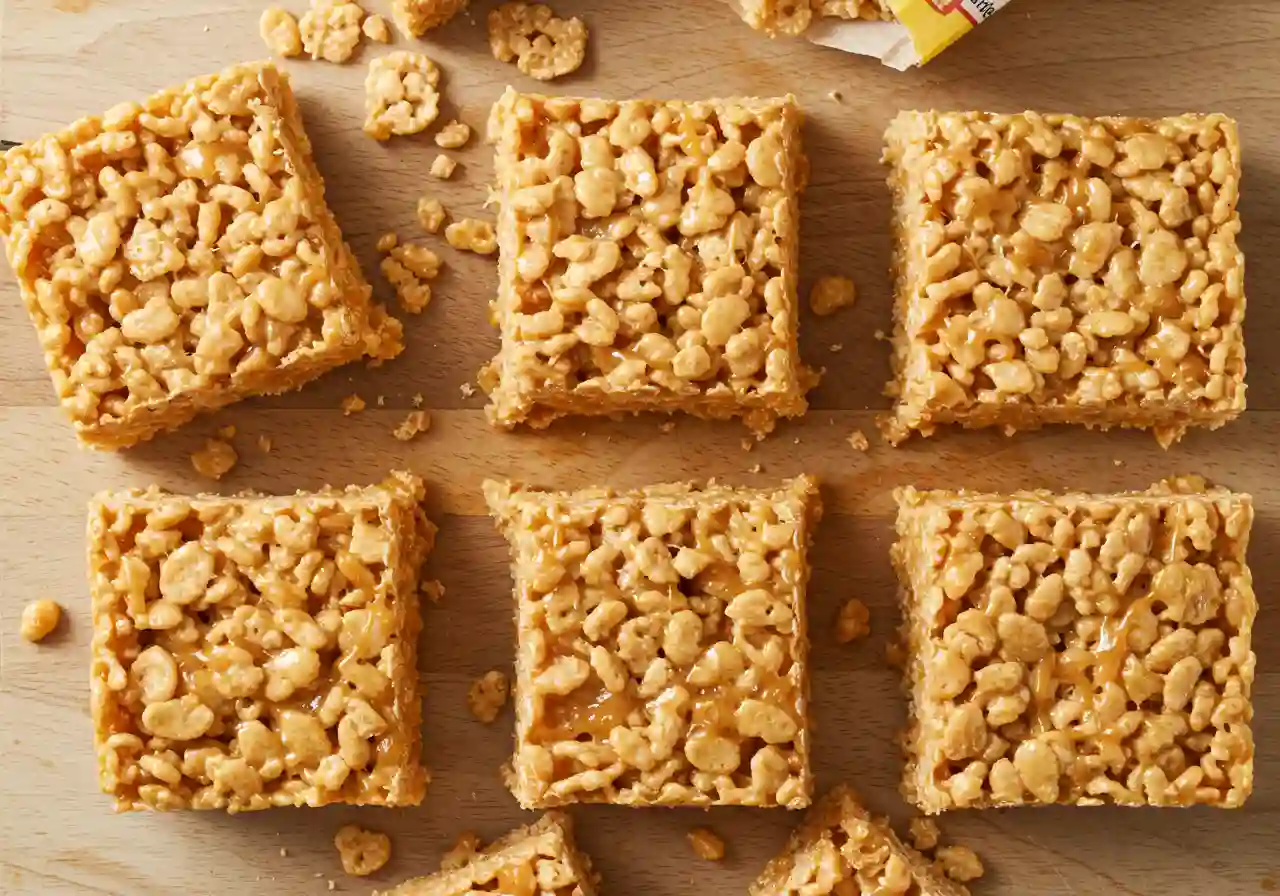 Caramel Rice Crispy Treats - My Grandma's Pie