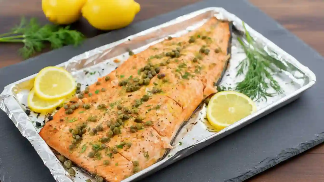 Whole Baked Salmon Filet - My Grandma's Pie