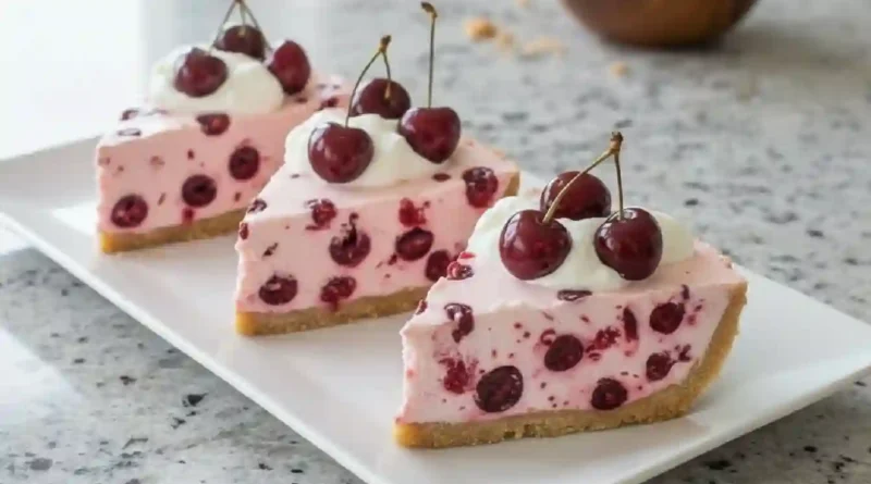 Cherries Jubilee Ice Cream Pie - My Grandma's Pie