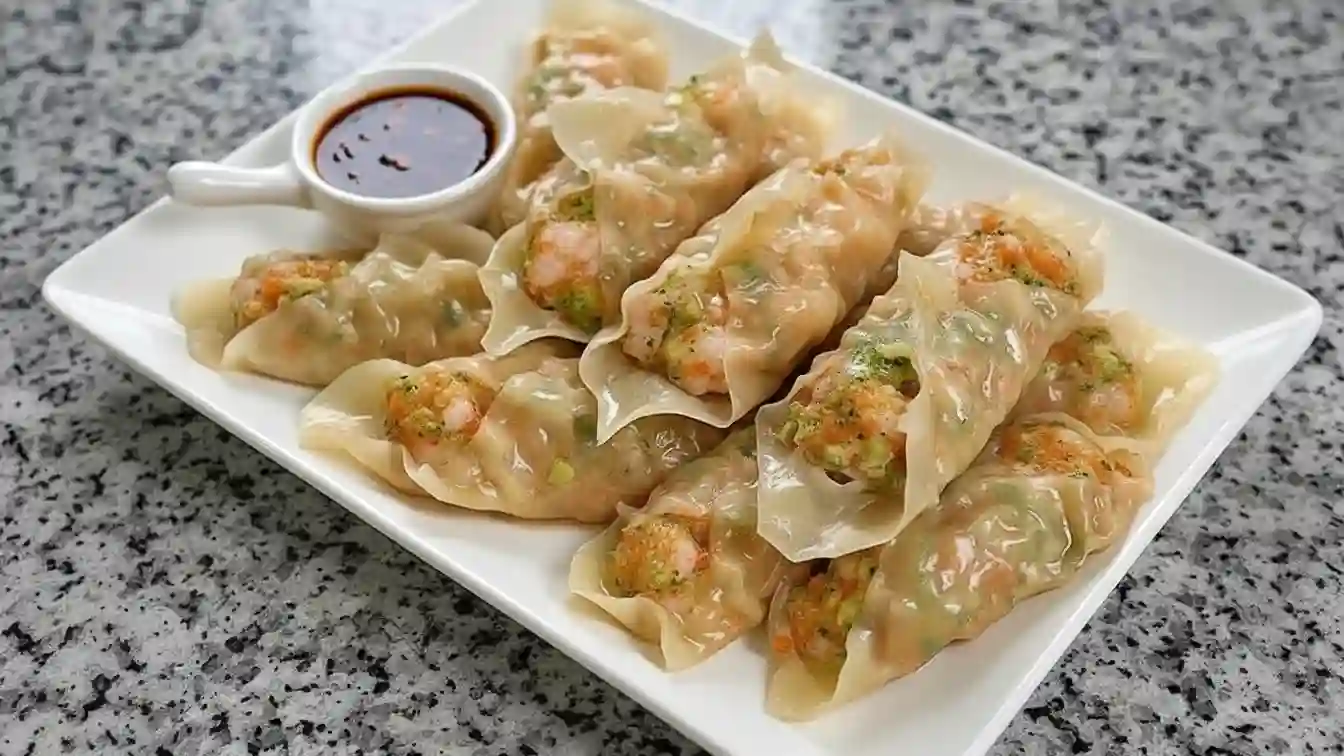 Steamed Rice Paper Shrimp Dumplings - My Grandma's Pie